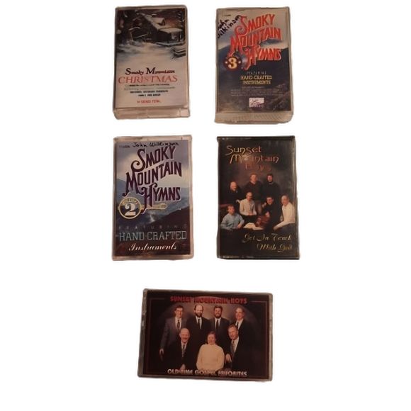Media | 5 Vintage Cassette Tapes Smoky Mountain Hymns Christmas Sunset ...